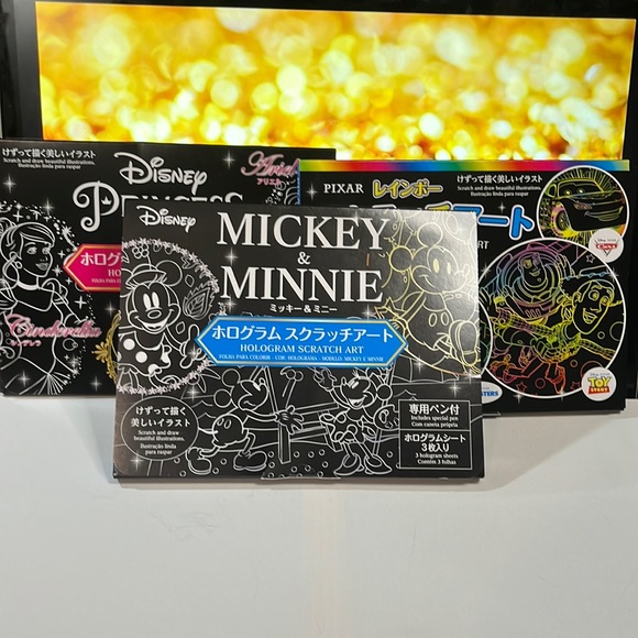 Disney | Office | Disney Holographic Scratch Art Princesses Mickey ...